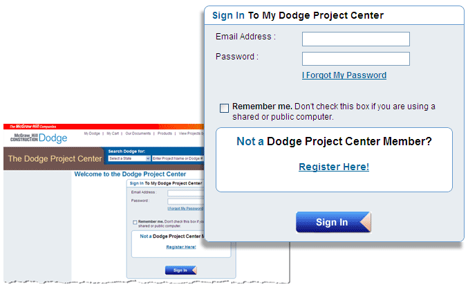 eLeads Users Quick Start -- Dodge Project Center